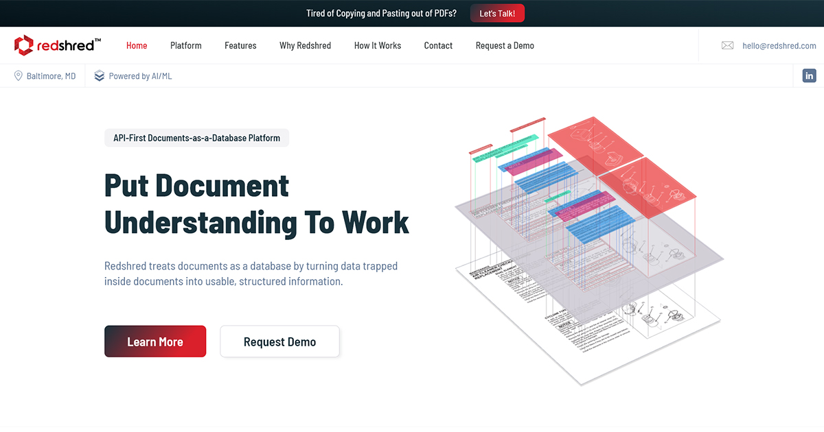 Redshred: Documents-as-a-Database Platform